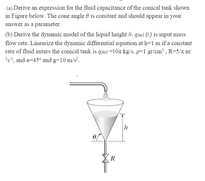 Solved (a) Derive an expression for the fluid capacitance of | Chegg.com