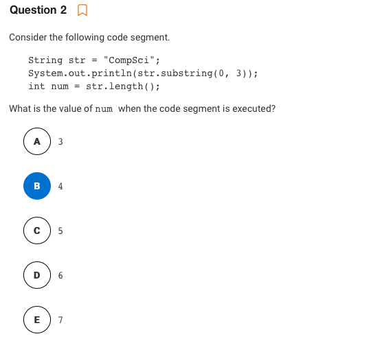 Solved Question 190 In The Code Segment Below Assume That