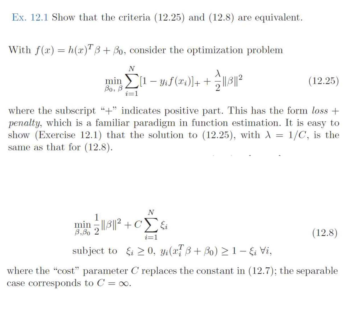 Solved Ex. 12.1 ﻿Show that the criteria (12.25) ﻿and (12.8) | Chegg.com