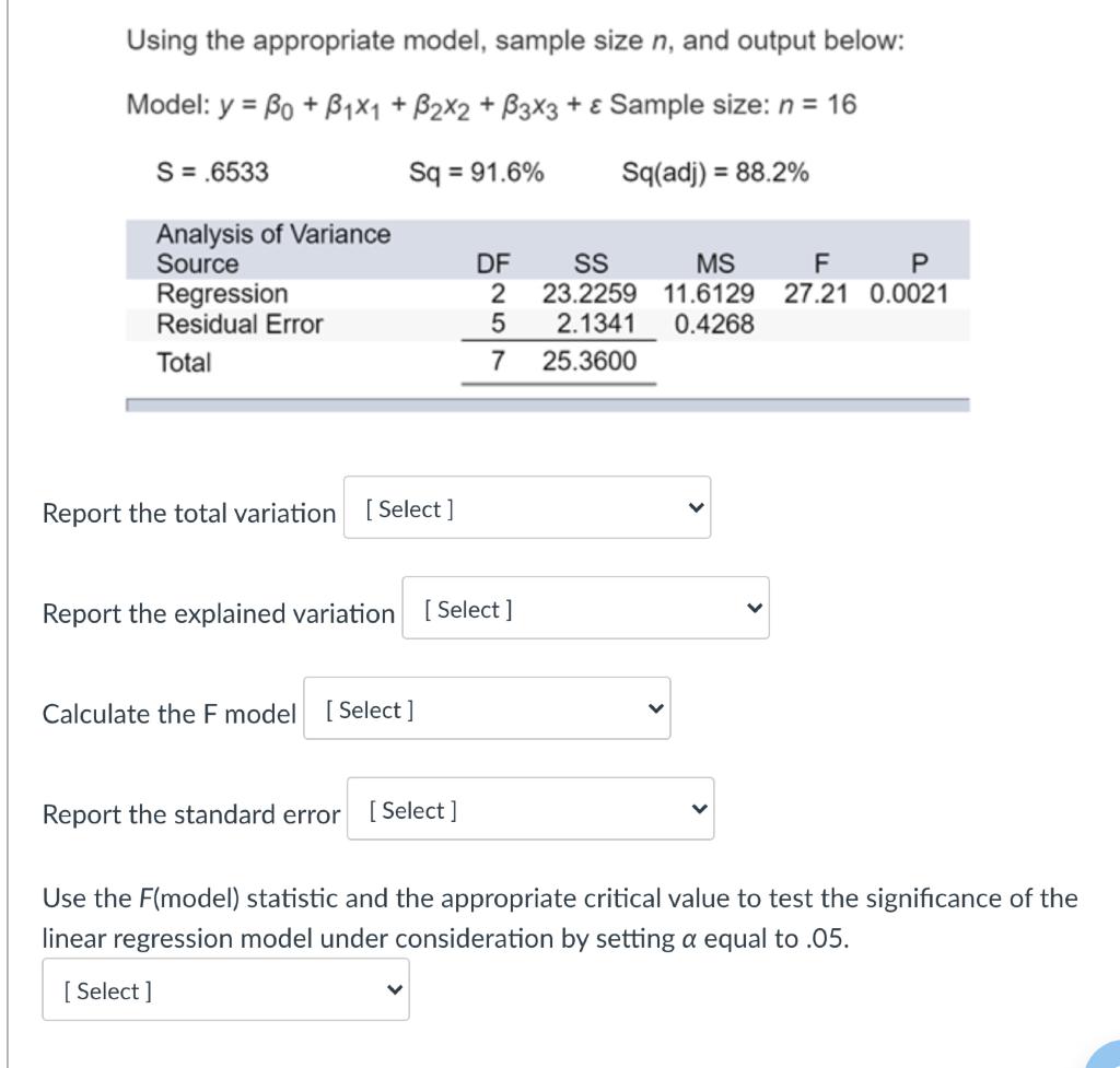 Solved Using the appropriate model, sample size n, and | Chegg.com