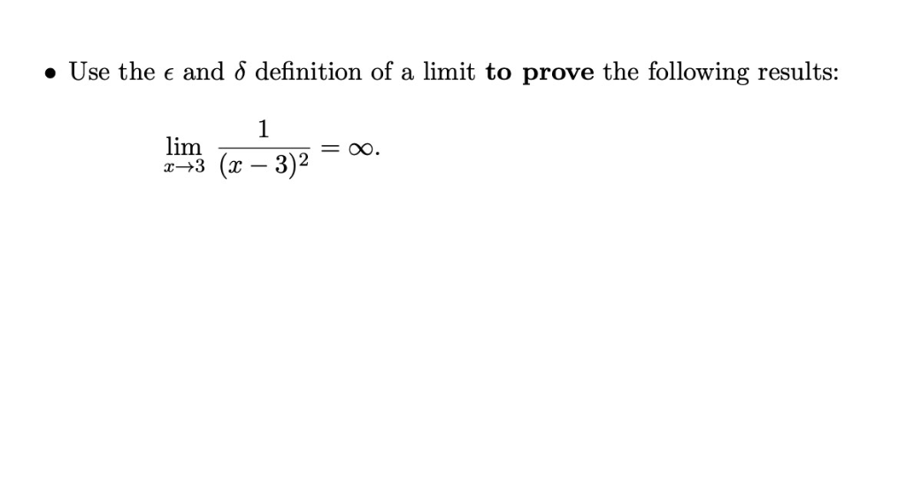 Solved Use the E and δ definition of a limit to prove the | Chegg.com