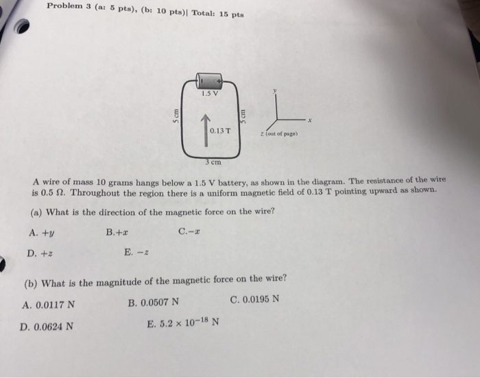 Solved Problem 3 (a: 5 pts), (b: 10 pts)| Total: 15 pts 1.5 | Chegg.com Solved Problem 3 (a: 5 pts), (b: 10 pts)| Total: 15 pts 1.5 | Chegg.com