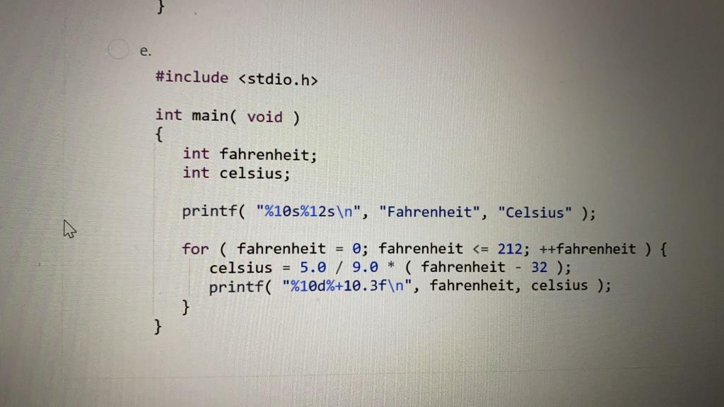 Solved Write A Program That Converts Integer Fahrenheit 1528