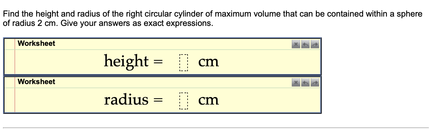 Solved Find the height and radius of the right circular | Chegg.com