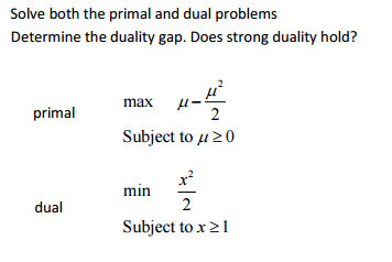 Solved Solve both the primal and dual problems Determine the | Chegg.com