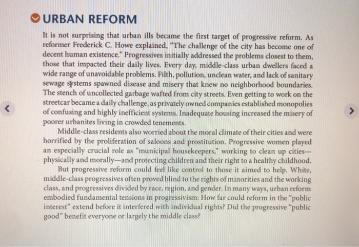 Solved What common concerns and problems did progressives | Chegg.com