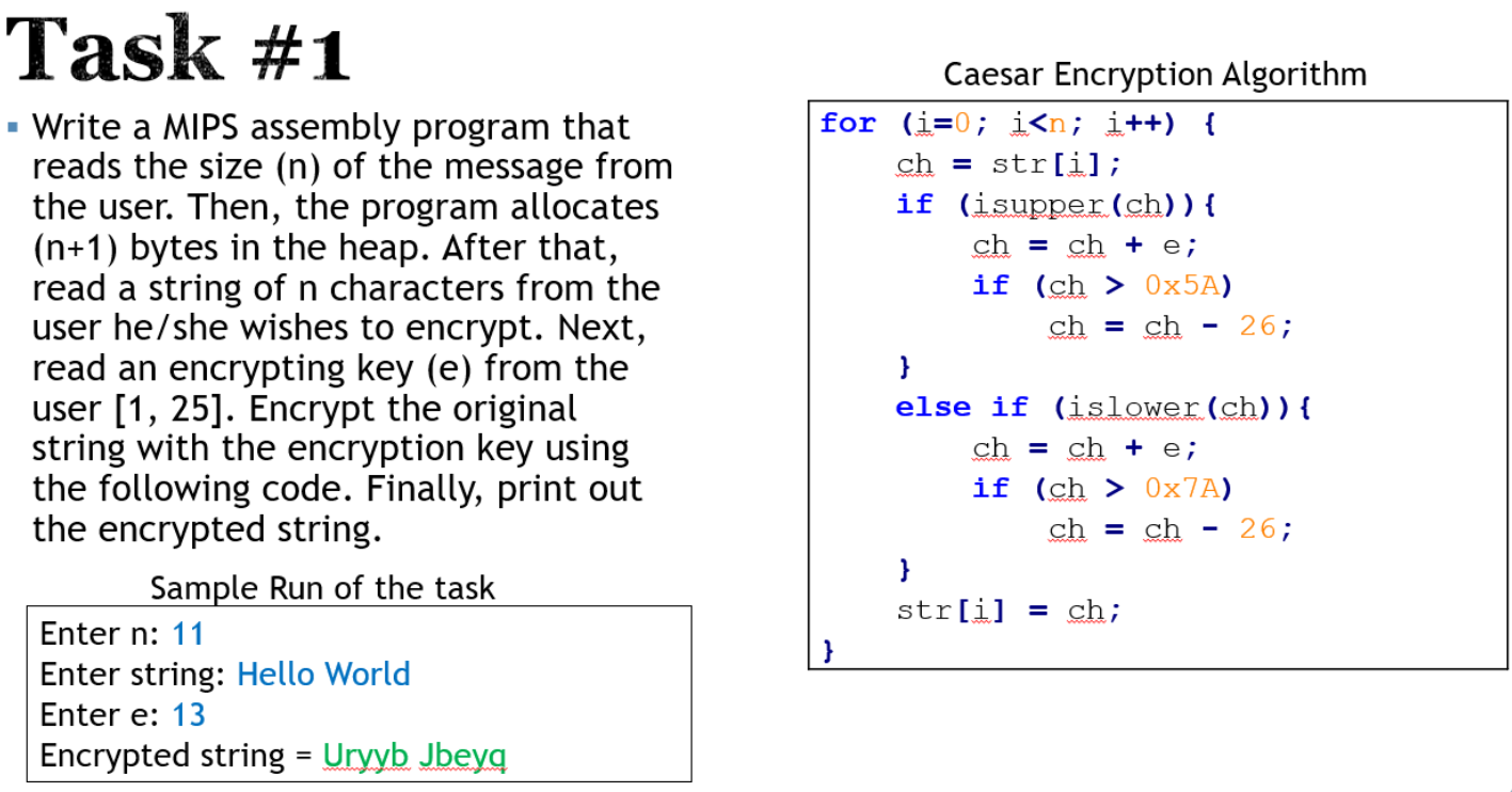 Solved Task #1 ch Write a MIPS assembly program that reads | Chegg.com