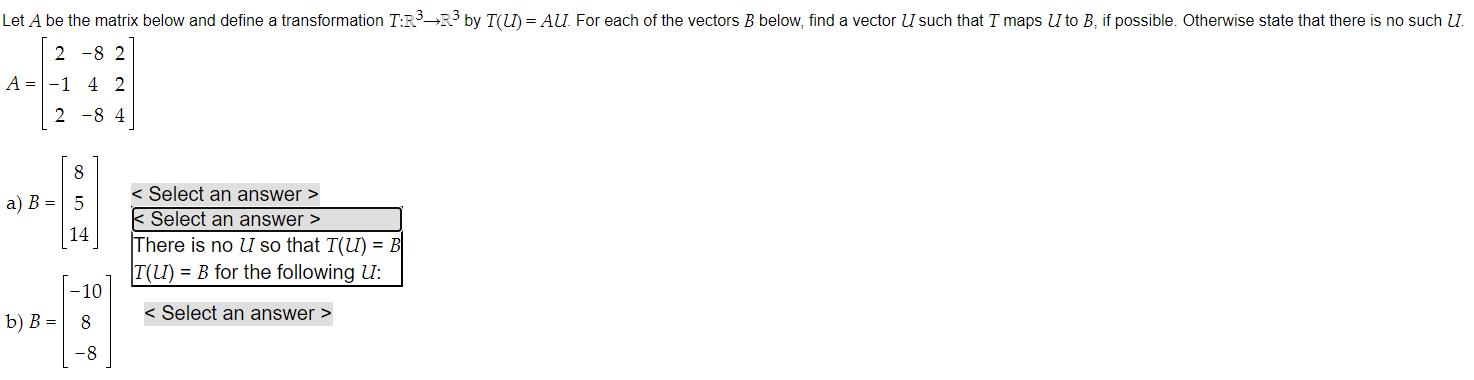 Solved A=⎣⎡2−12−84−8224⎦⎤ a) \begin{aligned}\( | Chegg.com