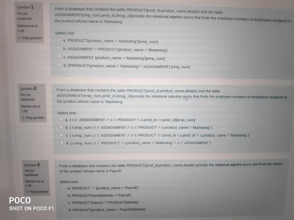 Solved 1 From a database that contains the table | Chegg.com