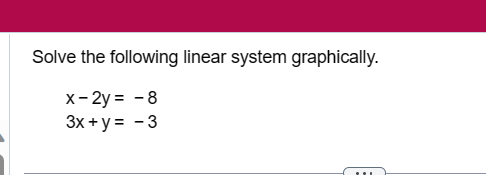 Solved Solve the following linear system | Chegg.com