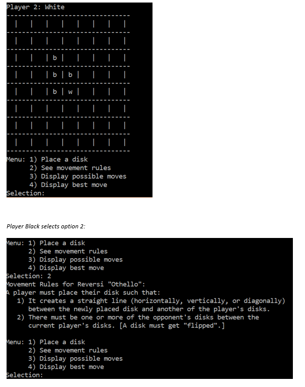 Reversi "Othello" Due Date: 19 Feb 2020 INTRODUCTION: | Chegg.com