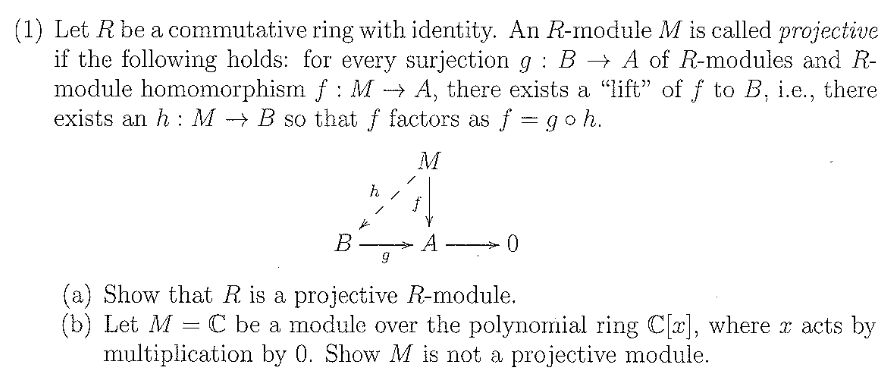Solved 1 Let R Be A Commutative Ring With Identity An 