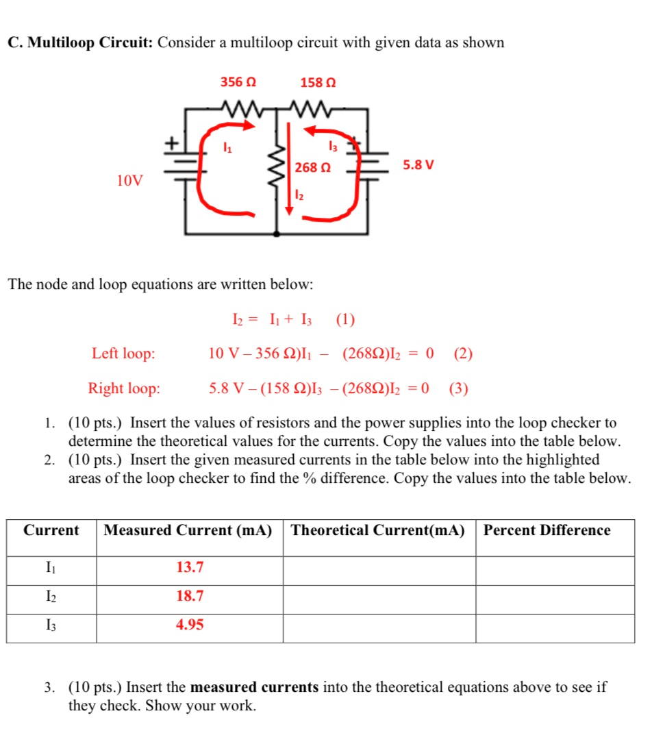 Solved A. Kirchhoff's Second Rule - Voltage around a | Chegg.com