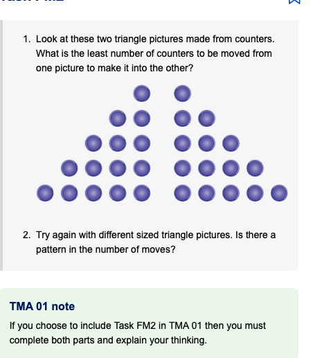 Solved Look at these two triangle pictures made from | Chegg.com