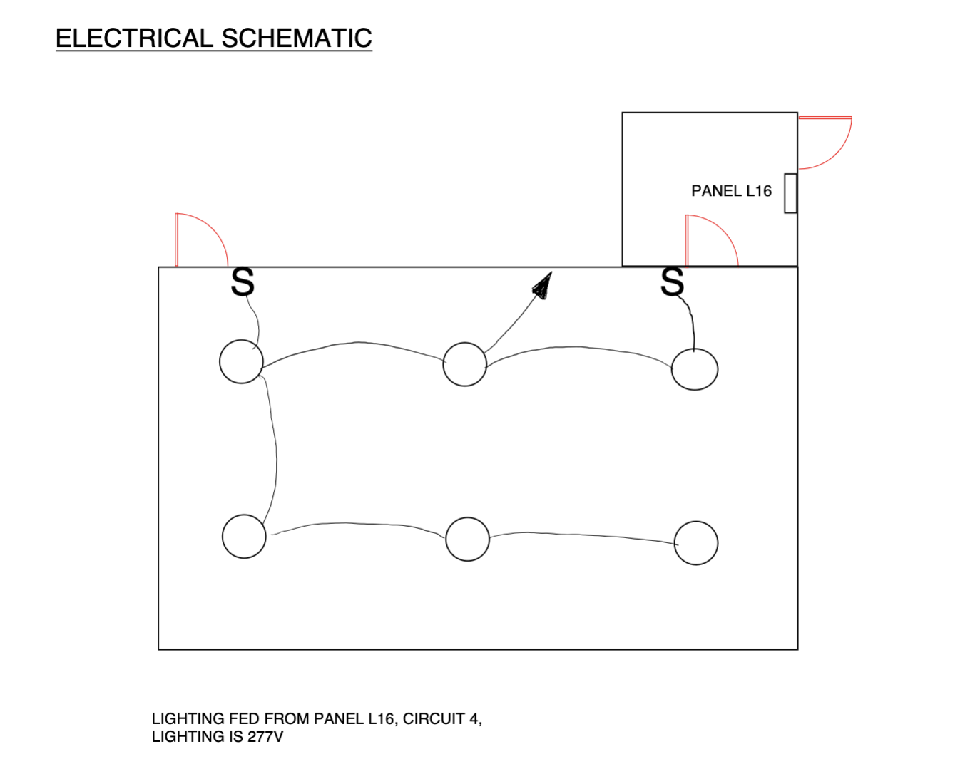 Solved ELECTRICAL SCHEMATICLIGHTING FED FROM PANEL L16, | Chegg.com