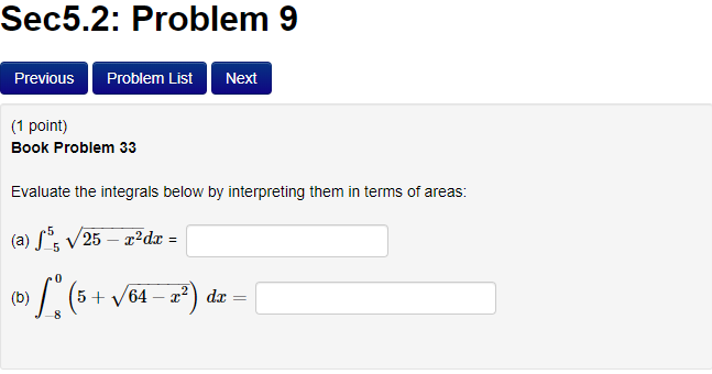 Solved Sec5.2: Problem 9 Previous Problem List Next (1 | Chegg.com