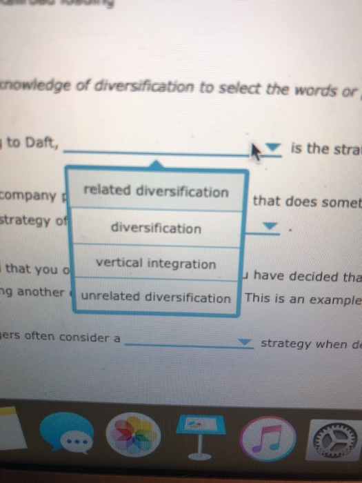 Solved Use your knowledge of diversification to select the | Chegg.com