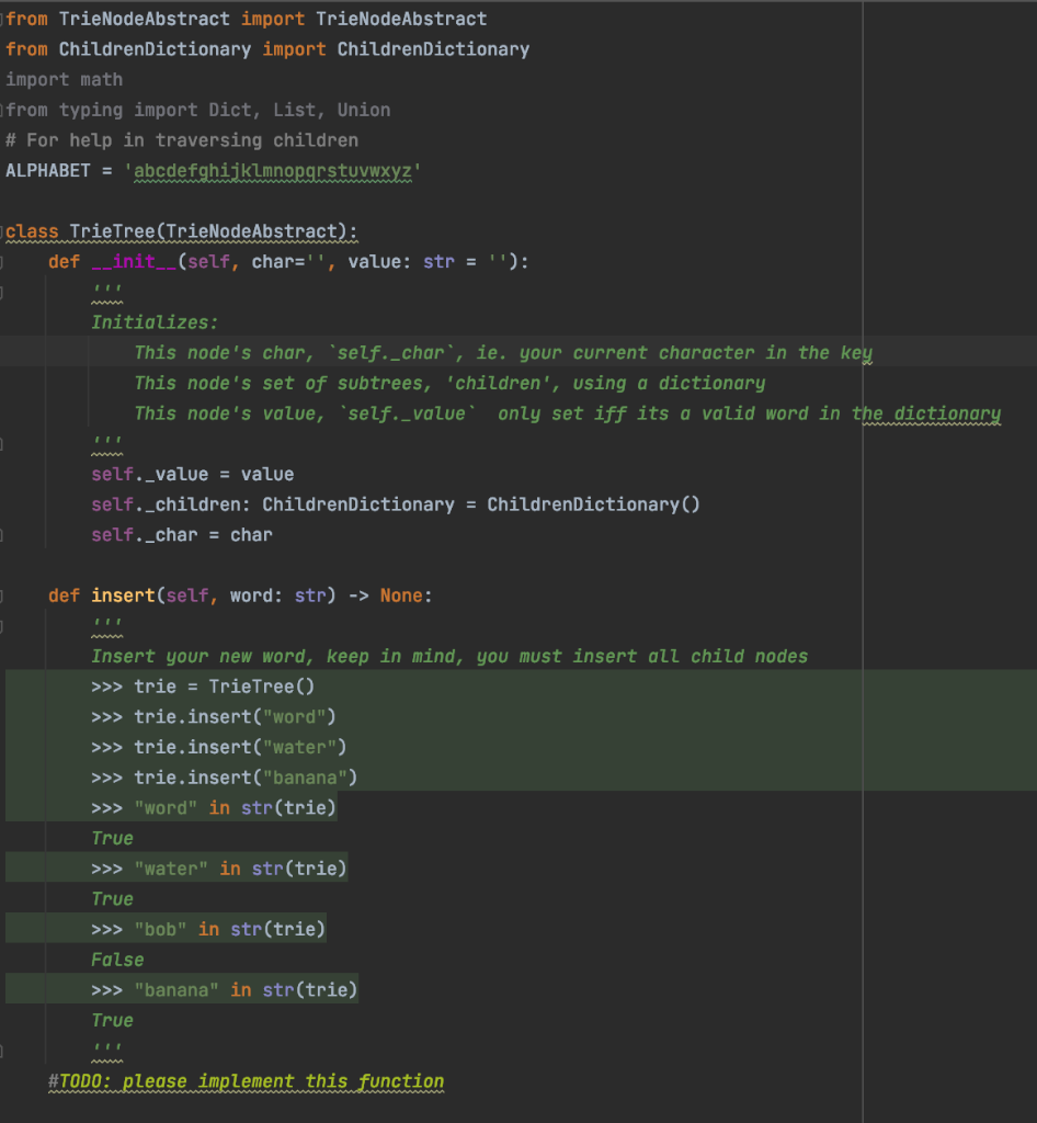 Solved without changing the initializer, pls implement the | Chegg.com