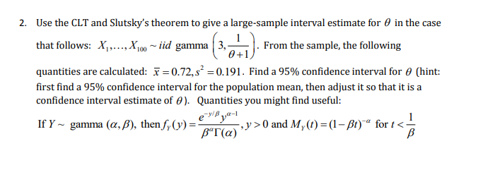 Solved 2. Use the CLT and Slutsky's theorem to give a | Chegg.com