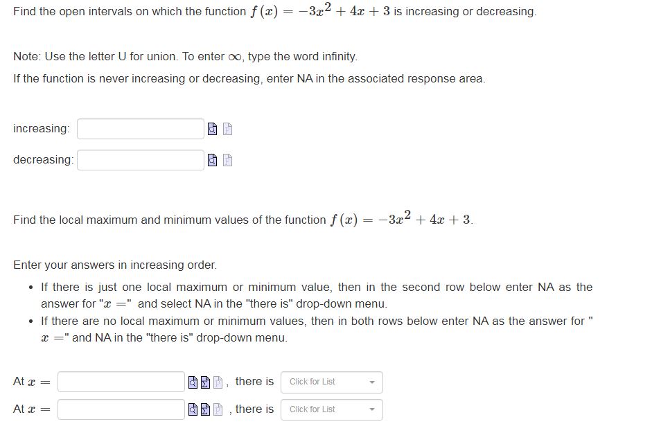Solved Find the open intervals on which the function | Chegg.com