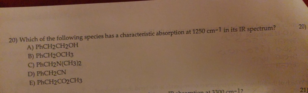 Solved 20) 20) Which of the following species has a | Chegg.com