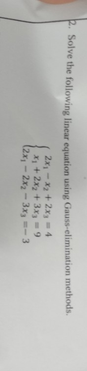 Solved . Solve the following linear equation using | Chegg.com