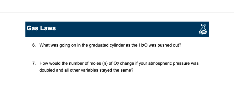Solved Gas Laws EXPERIMENT 1: IDEAL GAS LAW – FINDING | Chegg.com