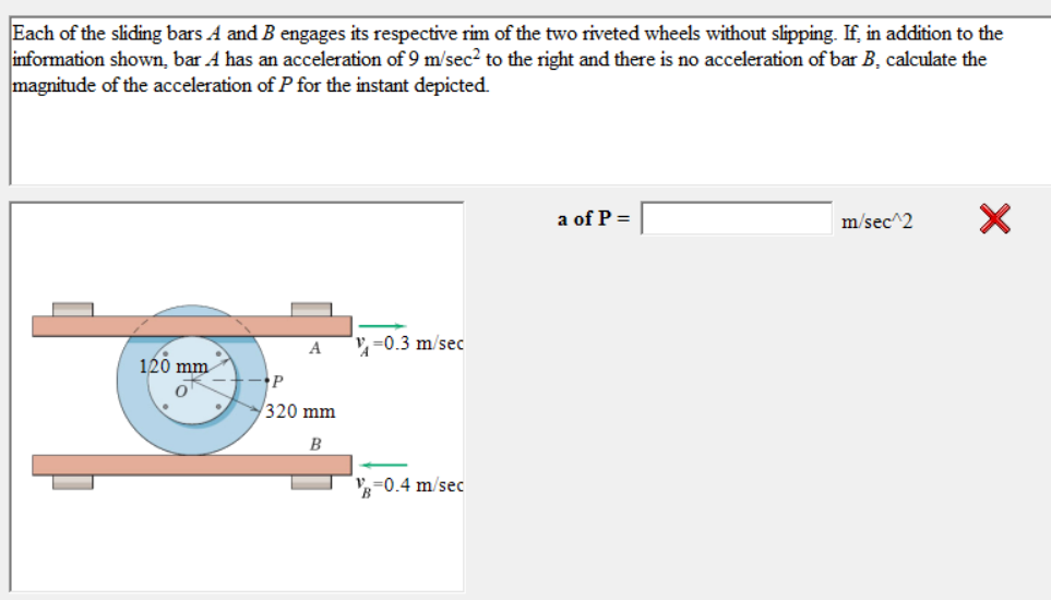 Solved Each of the sliding bars A and B engages its | Chegg.com
