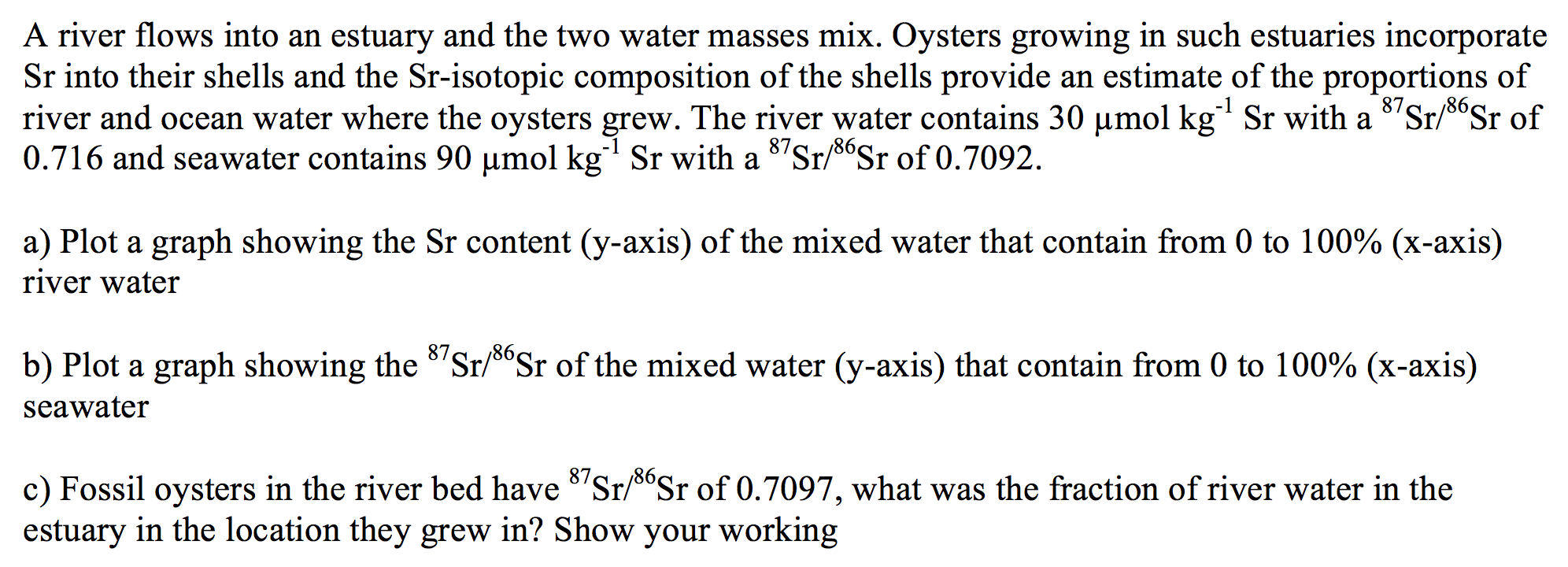 A river flows into an estuary and the two water | Chegg.com