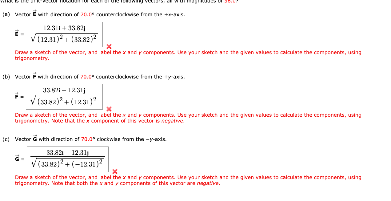 Solved . is the unit-vector notation for each of the | Chegg.com