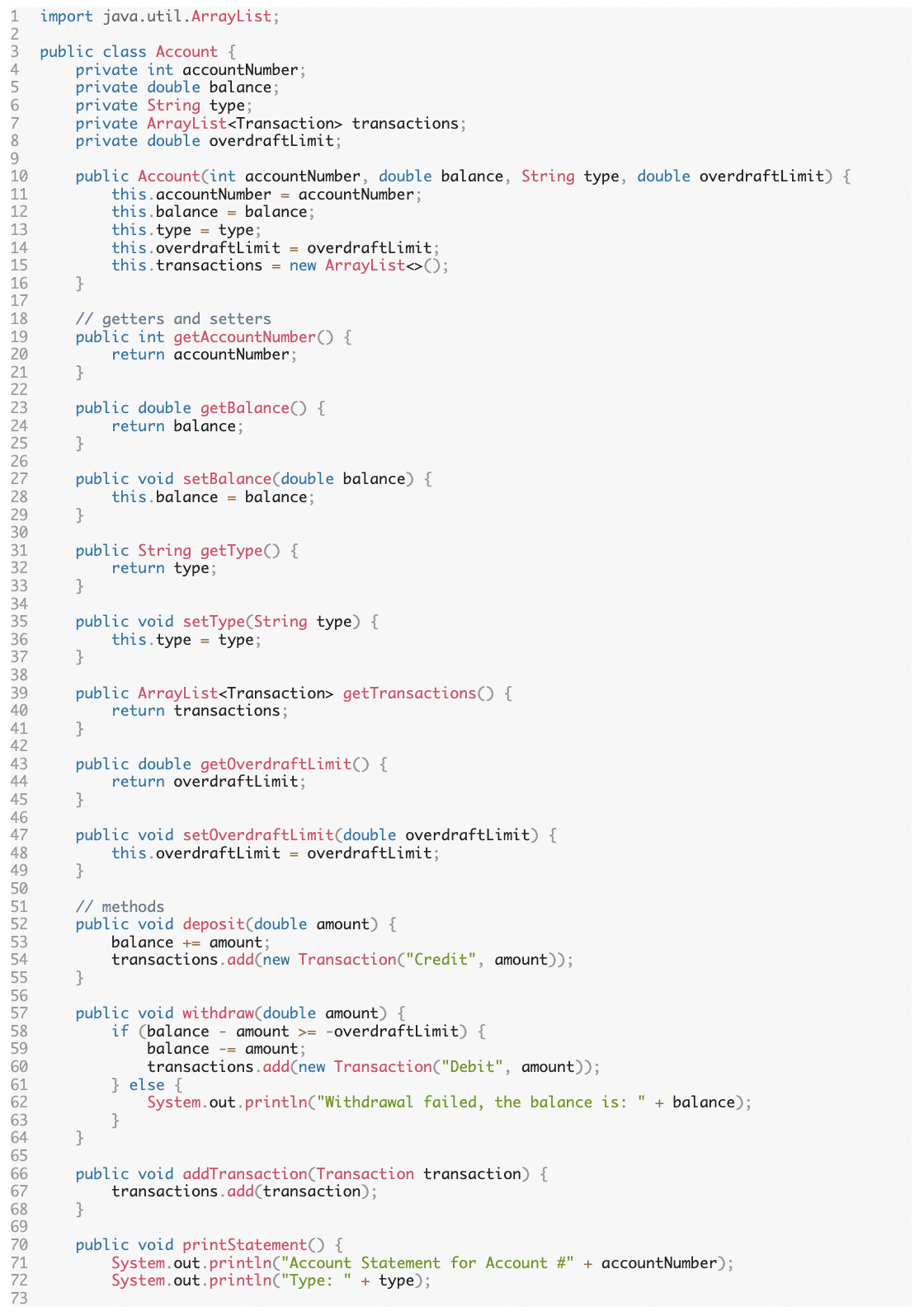 Solved My bank program wont compile and it has a few errors | Chegg.com