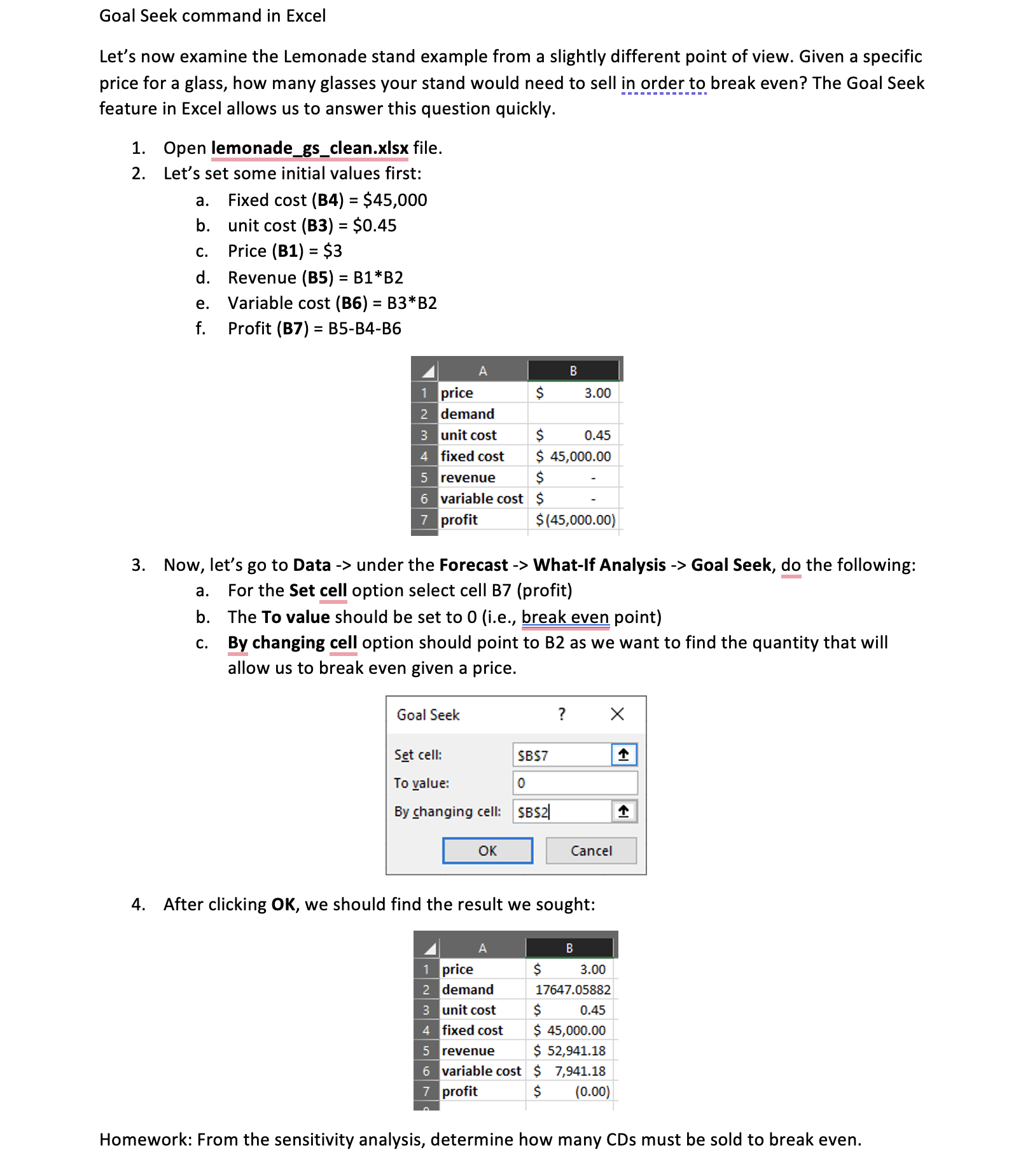 Solved Goal Seek command in Excel Let's now examine the | Chegg.com