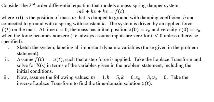 Solved Consider the 2nd -order differential equation that | Chegg.com