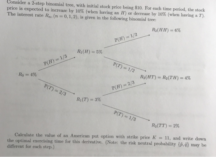 Solved Consider a 2-step binomial tree, with initial stock | Chegg.com