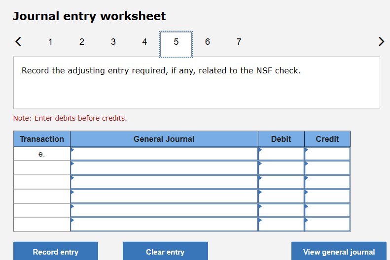 Solved Journal entry worksheet Record the adjusting entry | Chegg.com