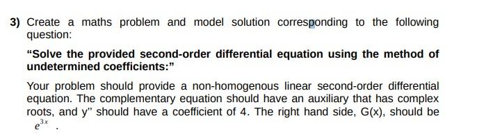 Solved Your task will be to design mathematical problems and | Chegg.com