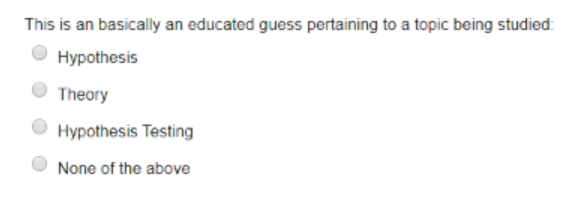 Solved This is an basically an educated guess pertaining to | Chegg.com