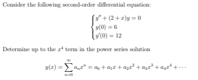 Solved Consider the following second-order differential | Chegg.com