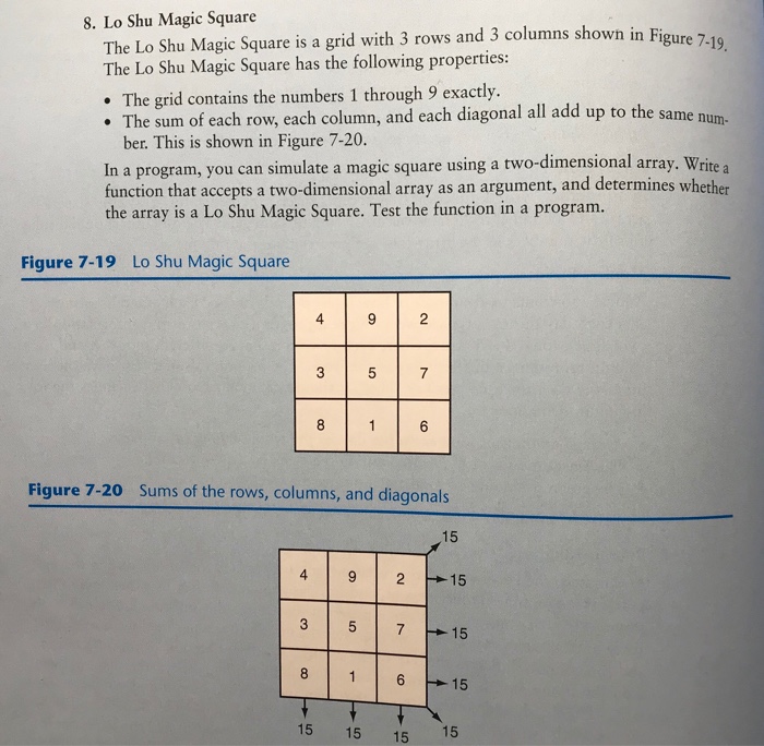 Solved Lo Sho Magic Square — Write a C++ program that | Chegg.com