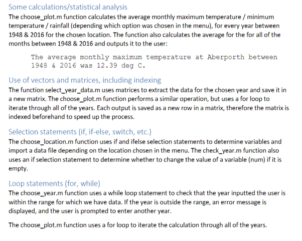 Solved MATLAB PROJECT HELP:ANALYSIS OF WEATHER DATA FROM | Chegg.com