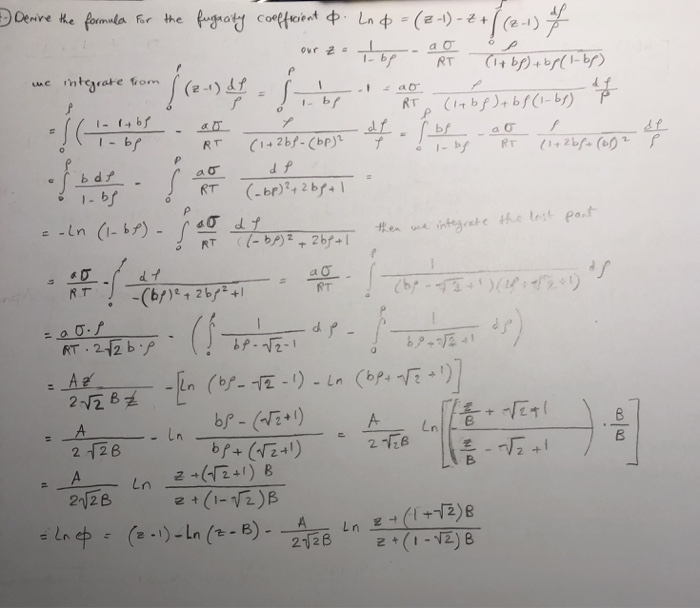 Solved Use peng-Robinson’s Equation. | Chegg.com