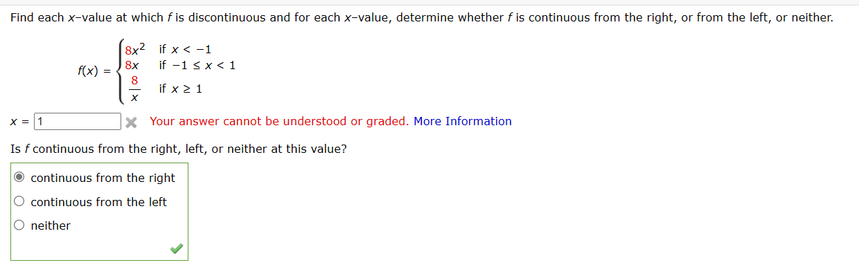 Solved Find each x-value at which f is discontinuous and for | Chegg.com