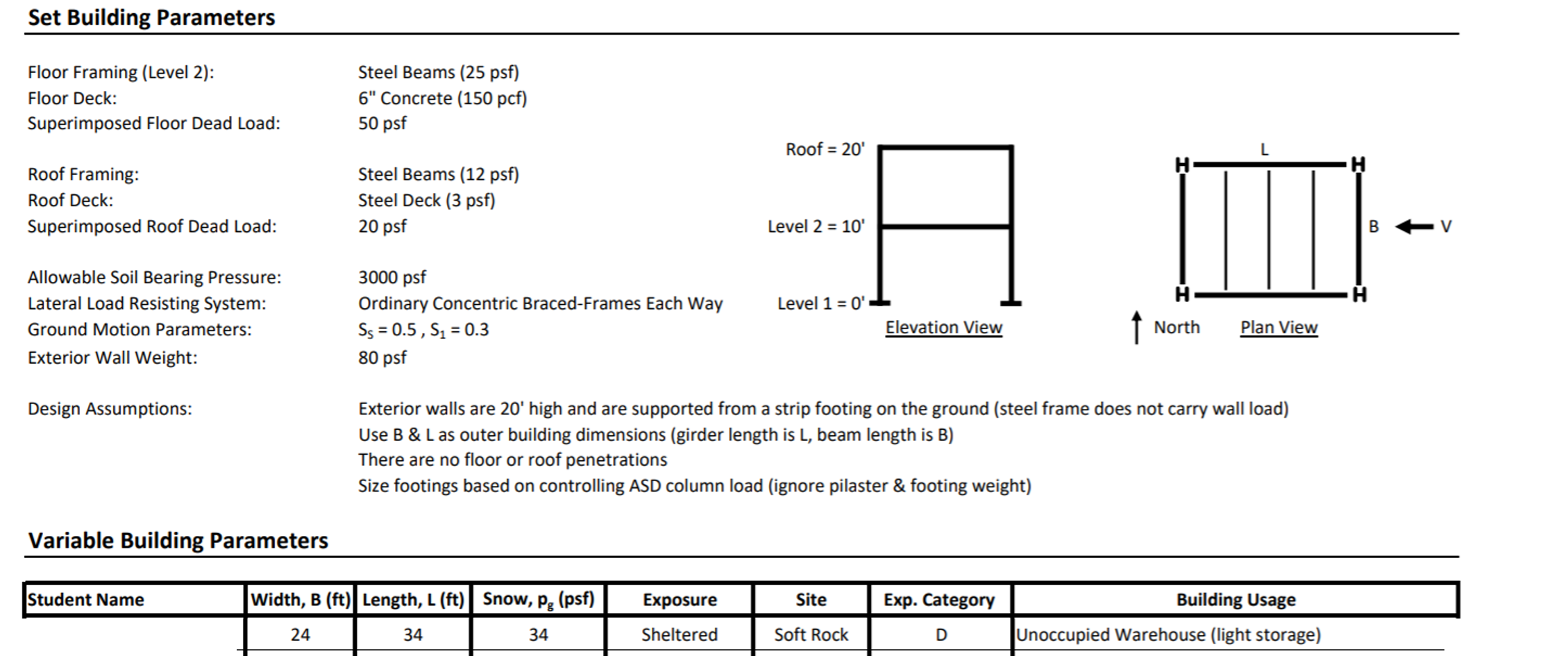 Set Building Parameters Floor Framing (Level 2): | Chegg.com