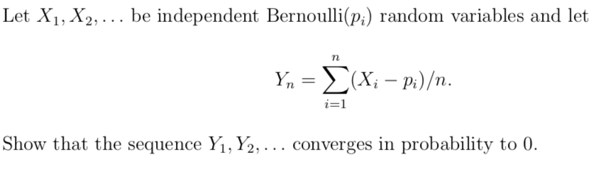Solved Let X1, X2, ... be independent Bernoulli(pi) random | Chegg.com