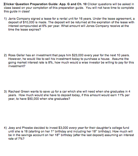 Solved Clicker Question Preparation Guide: App. G and Ch. 10 | Chegg.com Solved Clicker Question Preparation Guide: App. G and Ch. 10 | Chegg.com