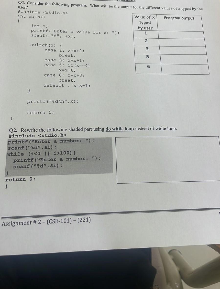 Solved Q1. Consider the following program. What will be the | Chegg.com