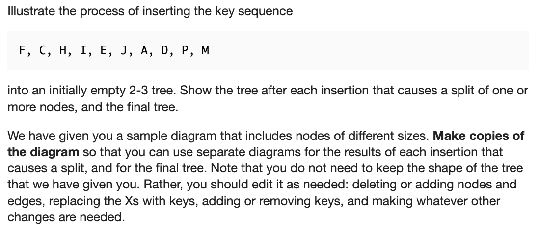 Solved Illustrate the process of inserting the key sequence | Chegg.com