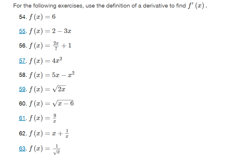 Solved For the following exercises, use the definition of a | Chegg.com