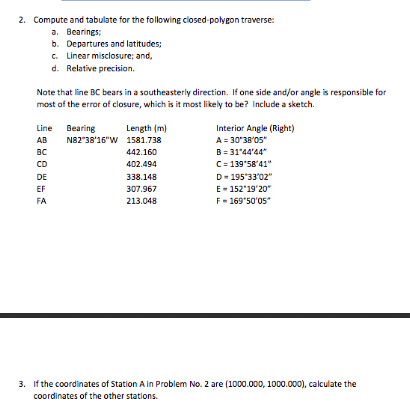 Solved 2. Compute and tabulate for the following | Chegg.com