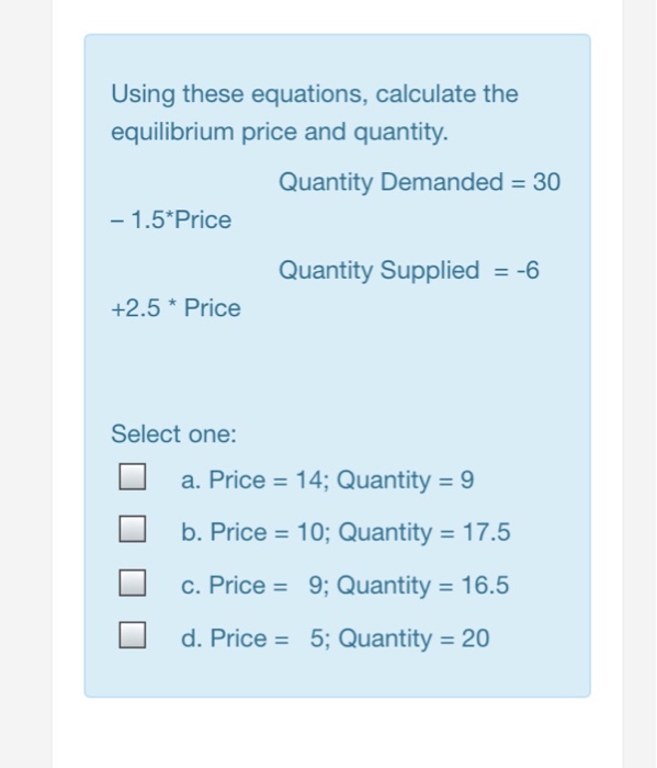 Solved Using these equations, calculate the equilibrium | Chegg.com